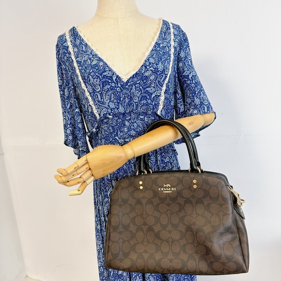 Coach | Bags | Coach 9495 Lillie Carryall In Signature Canvas In Brown ...